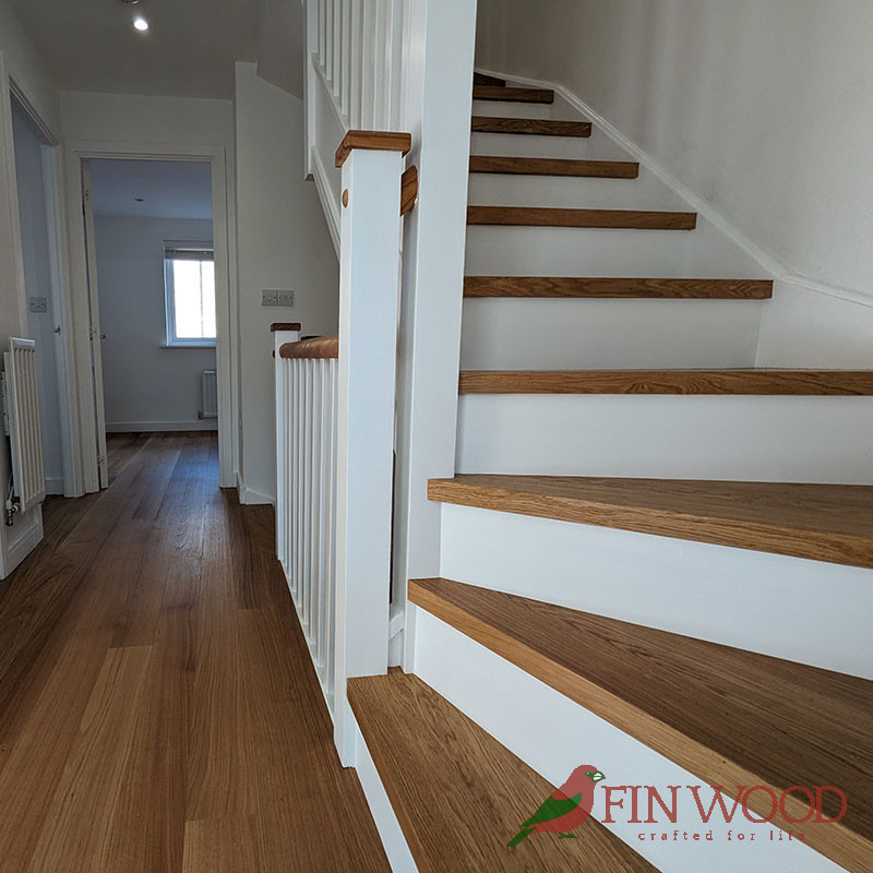 Stair Cladding - Modern look with painted risers #CraftedForLife